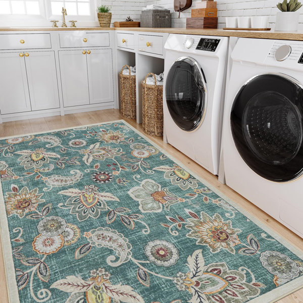 Charlton Home® Fedirko Machine Washable Butterfly Insect Area Rug - A Multi functional ...